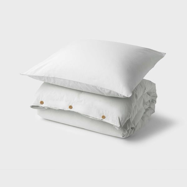 Bed set Plain 140 x 200 80 x 80 White klitmollercollective