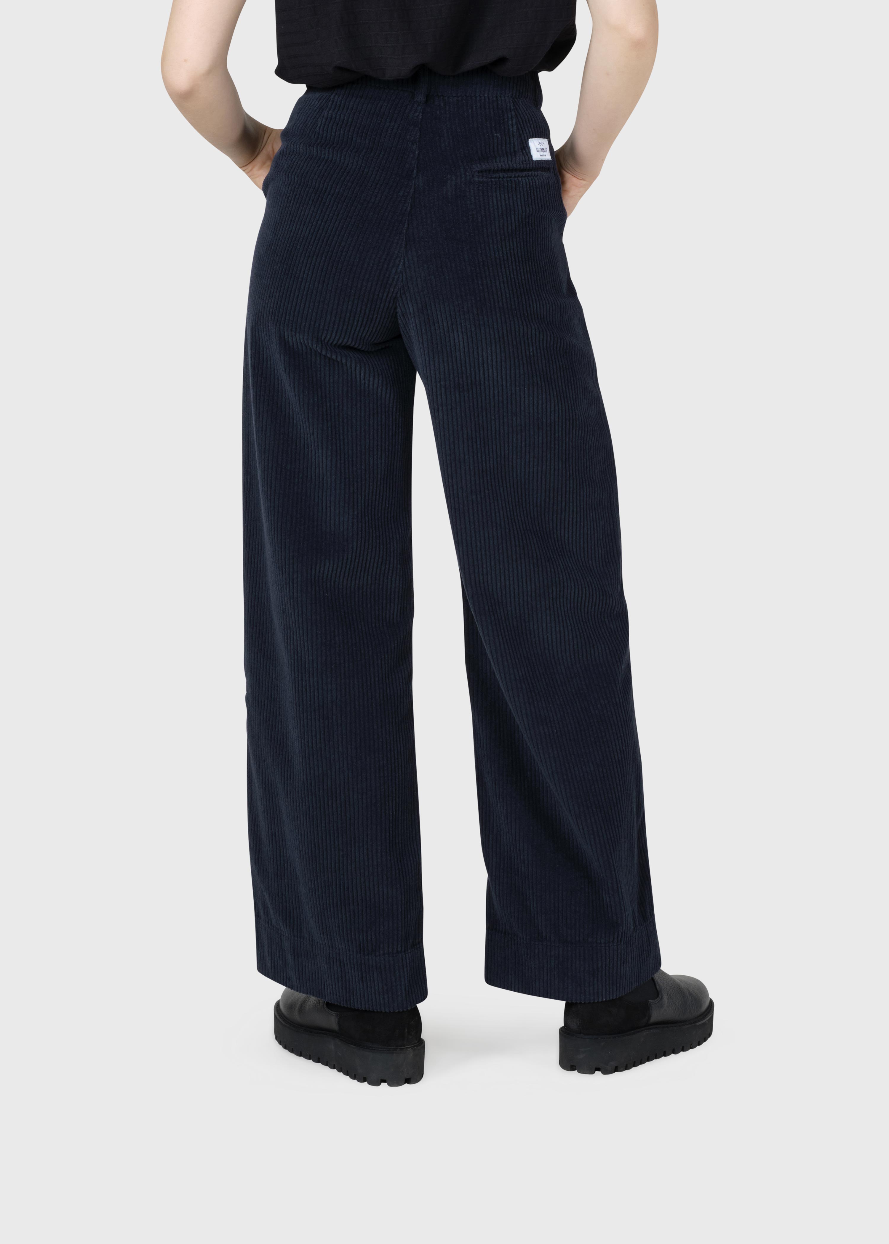 Lydia jumbo corduroy pants - Navy – klitmollercollective.com