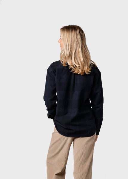 Mynthe checked shirt - Navy/black – klitmollercollective.com