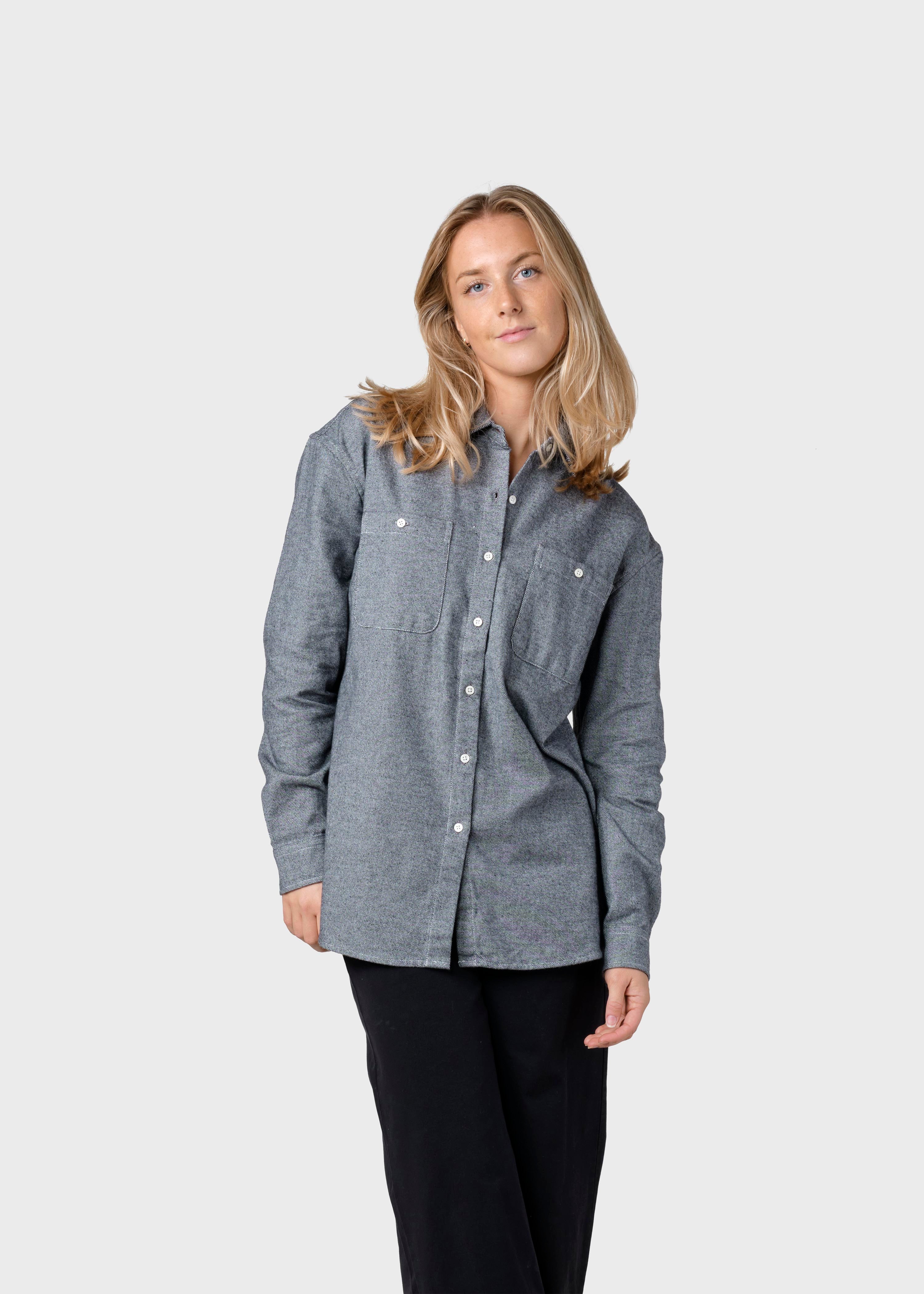 Mynthe lumber shirt - Light grey – klitmollercollective.com
