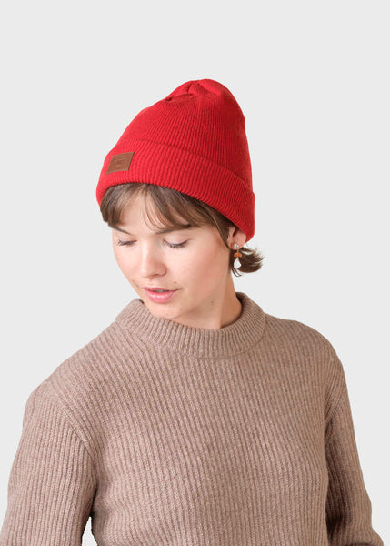 Rib beanie - Red – klitmollercollective.com
