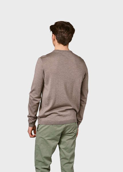 Mens basic merino knit - Sand – klitmollercollective.com